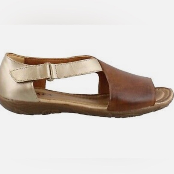 Jafa | Shoes | Jafa 11 Sandals Brown Gold Leather Handmade In Israel ...